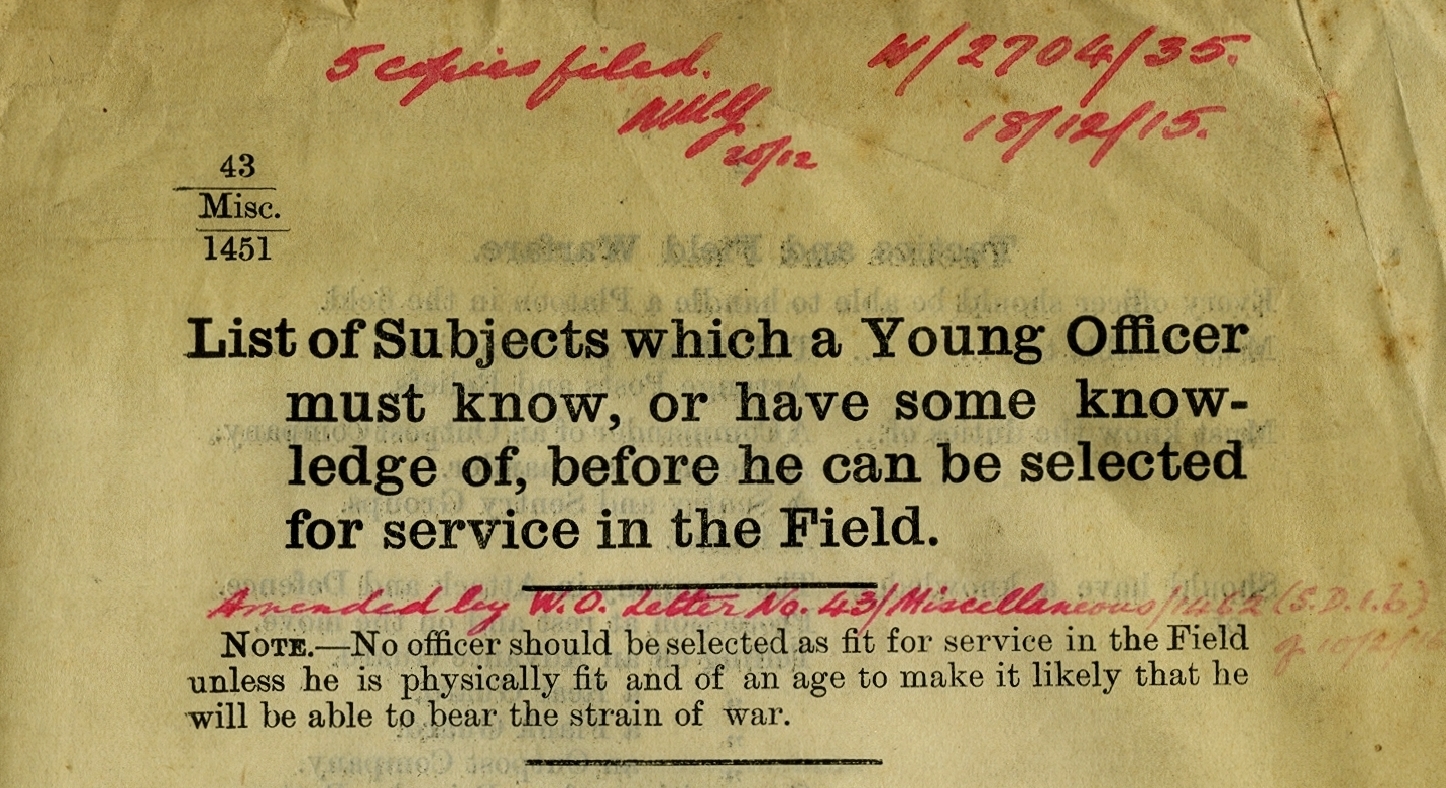 A Subaltern’s Lot | With the British Army in Flanders & France